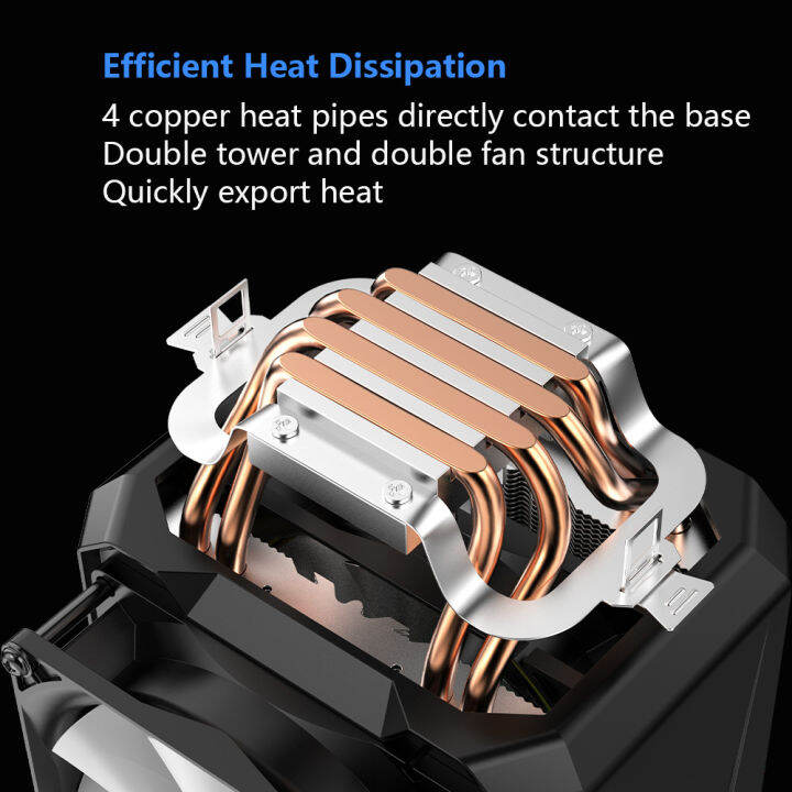 Great Wall CPU Cooler RGB 90mm PWM Fan Cooling For In LGA1150 1151 1155 ...