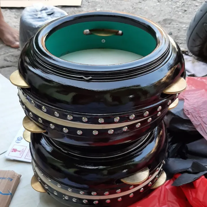 rebana 1 set isi 4 model jepara kualitas standrt kayu mangga hadroh ...