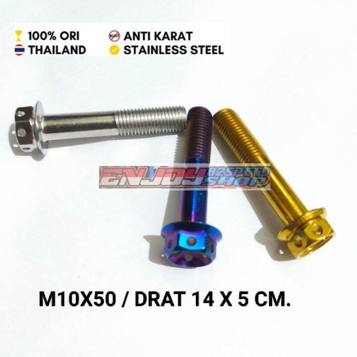 Baut Pb Probolt asli Flower M10 x 50 atau Drat 14 panjang 5 cm & 5,5 cm ...