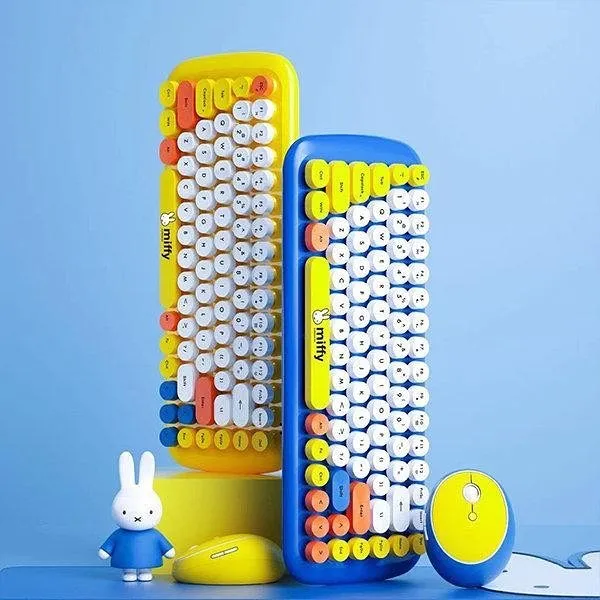 Miffy Wireless Keyboard and Mouse Set - 84-key Retro Nostalgic ...