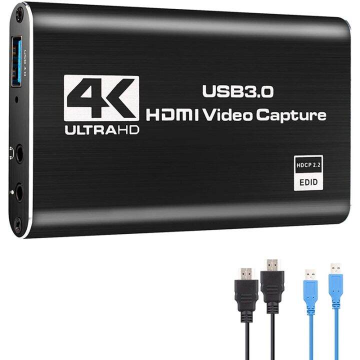 Audio Video Capture Card, 4K USB 3.0 Capture Adapter Video Converter ...