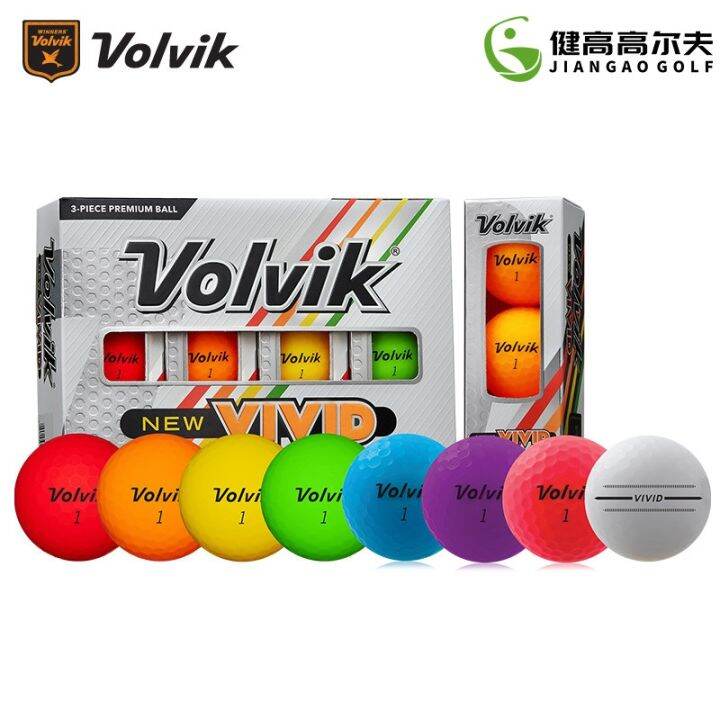Volvik ลูกบอลสีลูกกอล์ฟคุณภาพสูงสามสีชั้นลูกบอลผิวด้านสดใส | Lazada.co.th