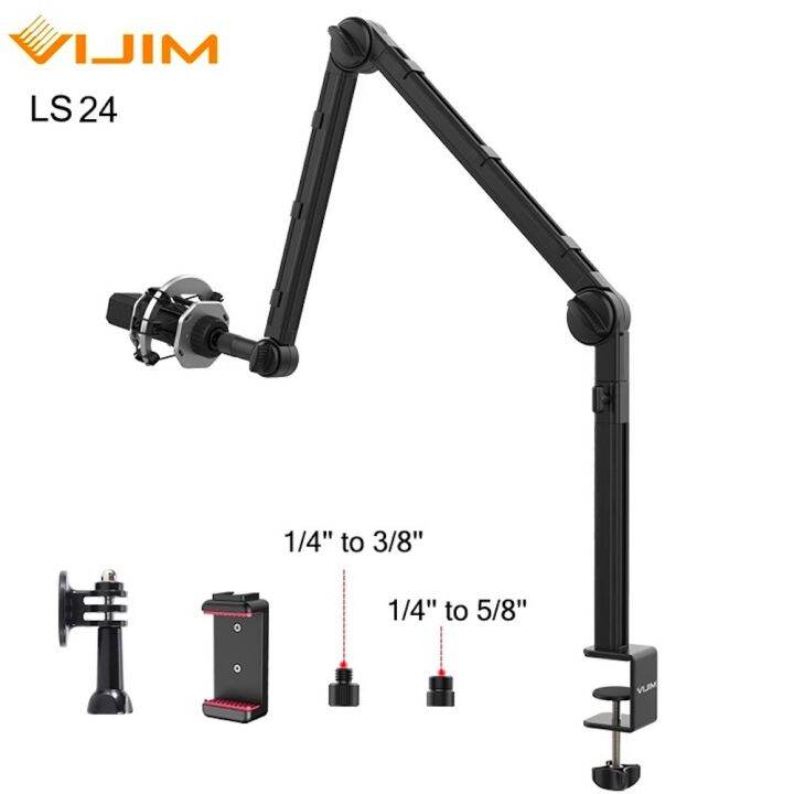 ULANZI VIJIM LS24 Desk Table Clamp Boom Arm Mic Microphone Stand Mount ...