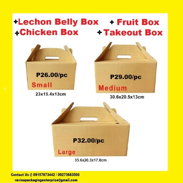 Lechon Belly Box / Fruit Box / Chicken Box / Crispy Pata Box / Take out ...