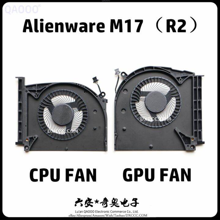 พัดลมระบายความร้อนแล็ปท็อป CPU แท้ใหม่2022สำหรับ Dell Alienware M17 R2 ...