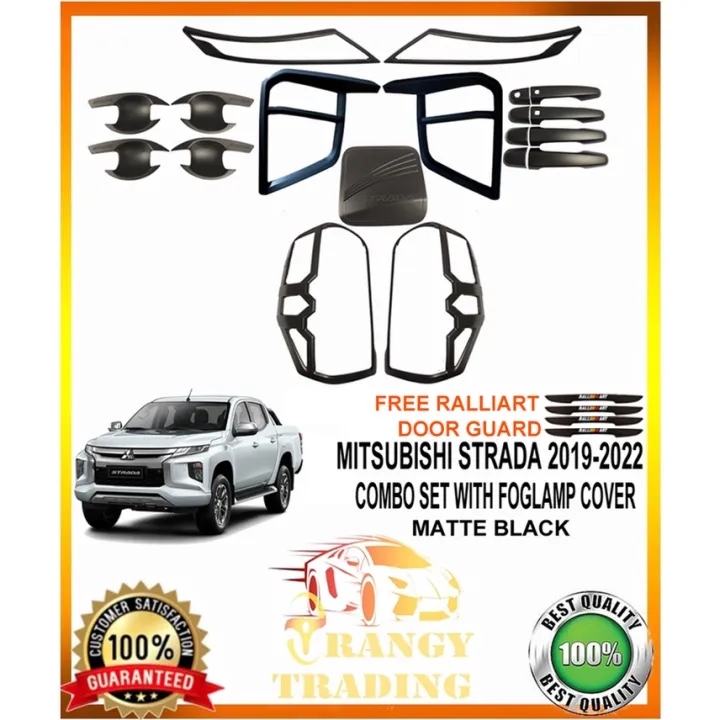 Mitsubishi Strada 2019 to 2022 GLS Combo set w foglamp cover Matte ...