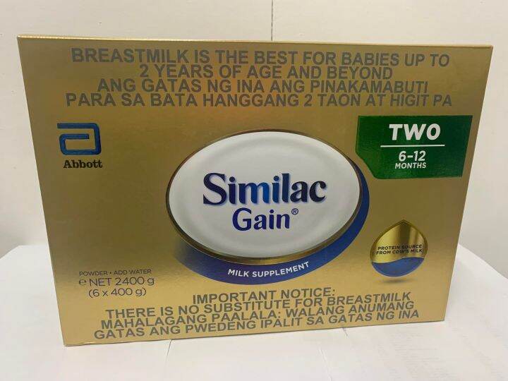 SIMILAC GAIN 6-12 MONTHS 6X400G (2.4kg) | Lazada PH