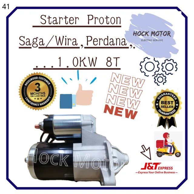 Starter Proton Saga/ Wira, Perdana, Mitsubishi Lancer, Galant, Sigma ...