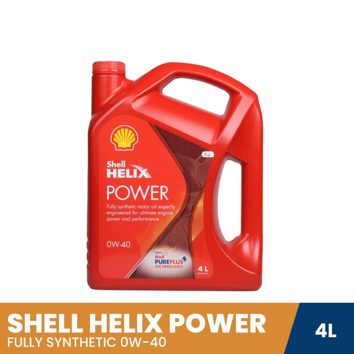Shell Helix Power Fully Synthetic 0W-40 (4Liters) - Car Gasoline Engine ...