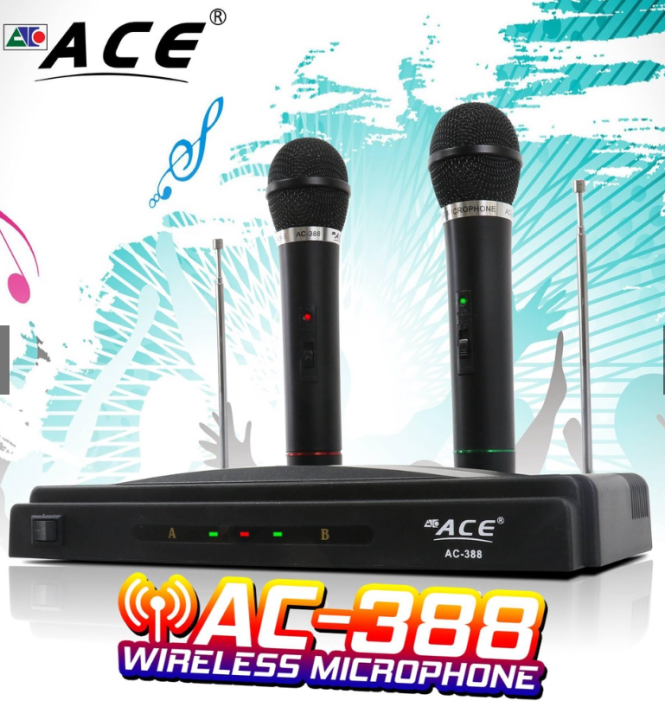 SN-368A Professional Dual Wireless Microphone (Black) | Lazada PH