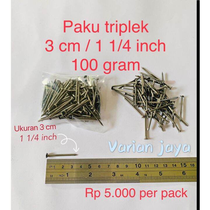 Paku triplek kayu 3cm 1 1/4 inch Paku kayu 3 cm 100gram | Lazada Indonesia