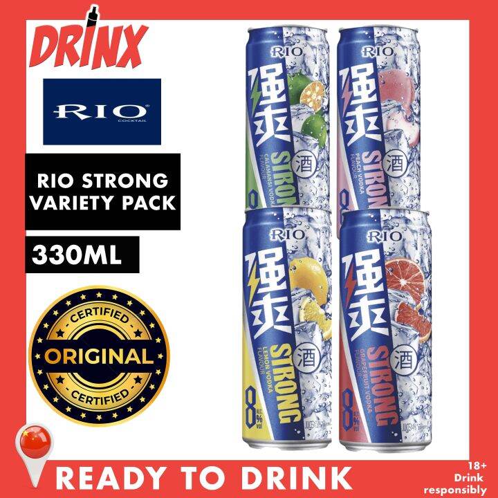 Rio Strong Chinese Sochu Variety Pack (Calamansi, Apple, Grapefruit ...