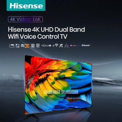 TV HISENSE 55E6K VIDAA SMART 4K UHD TV 55 INCH BEZELLES DESIGN MODEL ...