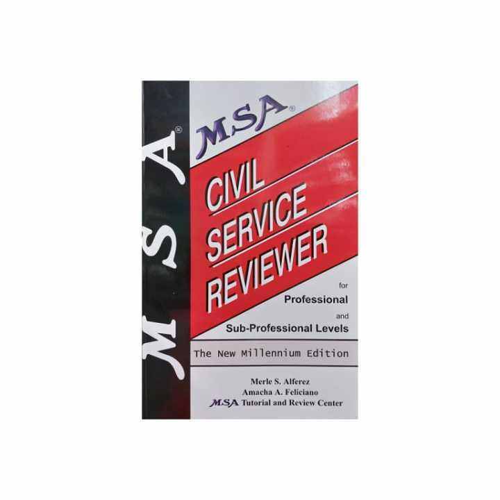 MSA Civil Service Examination Reviewer Paperback | Lazada PH MSA Civil Service Examination Reviewer Paperback | Lazada PH