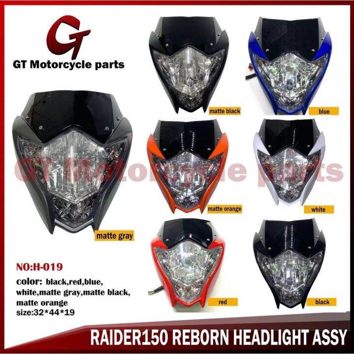 GT Motorcycle Parts Raider 150 Reborn Headlight Full face ASSY Set For ...