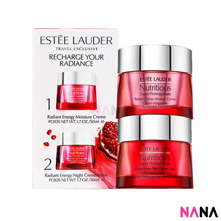 Estee Lauder Nutritious Super-Pomegranate Radiant Energy Moisture Day and Night Set (2 x 50ml ...