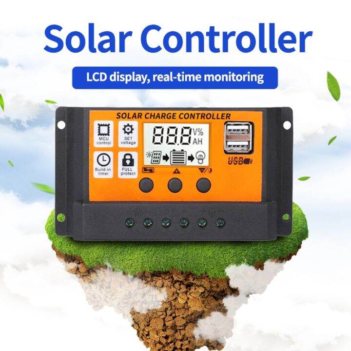 100A/60A/50A/30A Solar Charge Controller Solar Panel Controller LCD ...