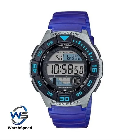 Casio WS-1100H-2A Digital Illuminator Blue Resin 100M Men's Watch ...