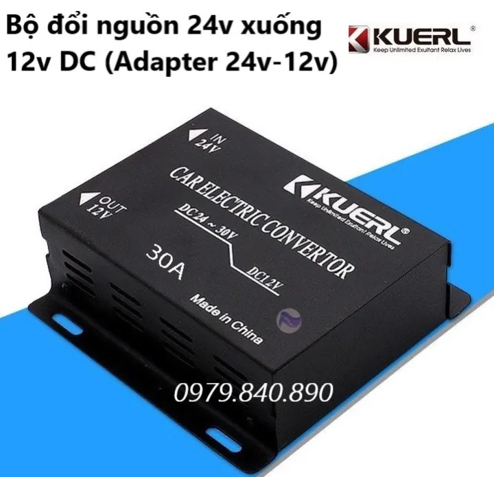 1 Bộ đổi nguồn xe tải 24V xuống 12V hiệu KUERL - Adapter chuyển nguồn ô tô 24v sang 12v | Lazada.vn