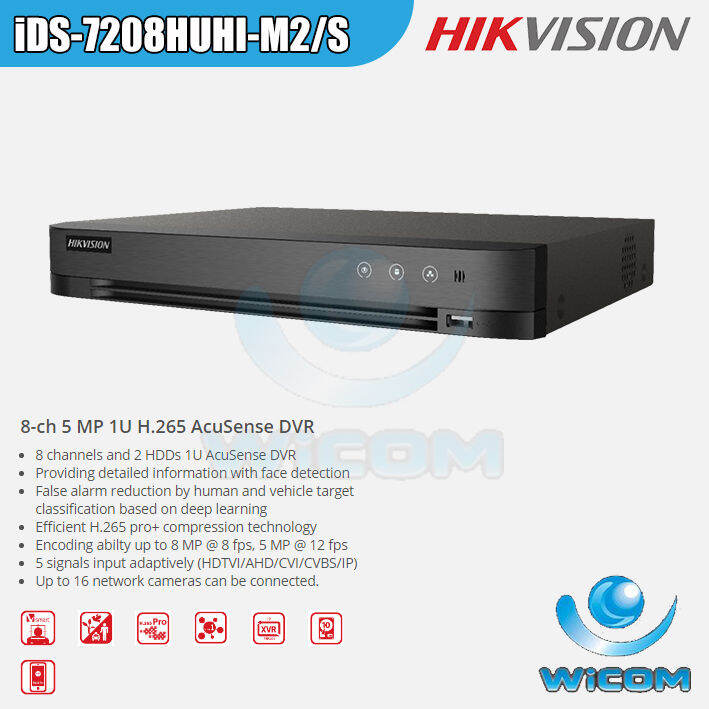 Hikv DVR 8CH iDS-7208HUHI-M2/S (Turbo HD X) | Lazada Indonesia