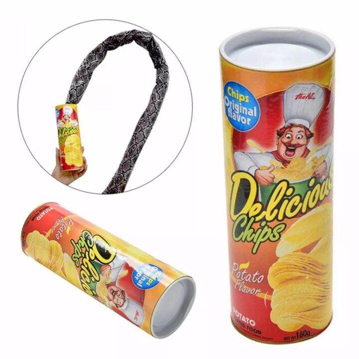 Potato Chip Snake in A Can-Gag Gift Prank Joke Funny Shocking Toys ...