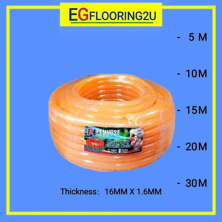 【PENHOSE】PVC Orange Garden Hose 16MM X 1.6mm X 5M,10M,15M,20M,30M/ PVC WATER PIPE/Paip/Hose ...