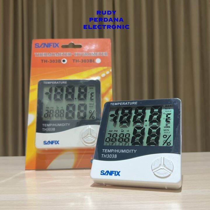 THERMOMETER HYGROMETER DIGITAL SUHU KELEMBAPAN RUANGAN SANFIX TH-303B ...