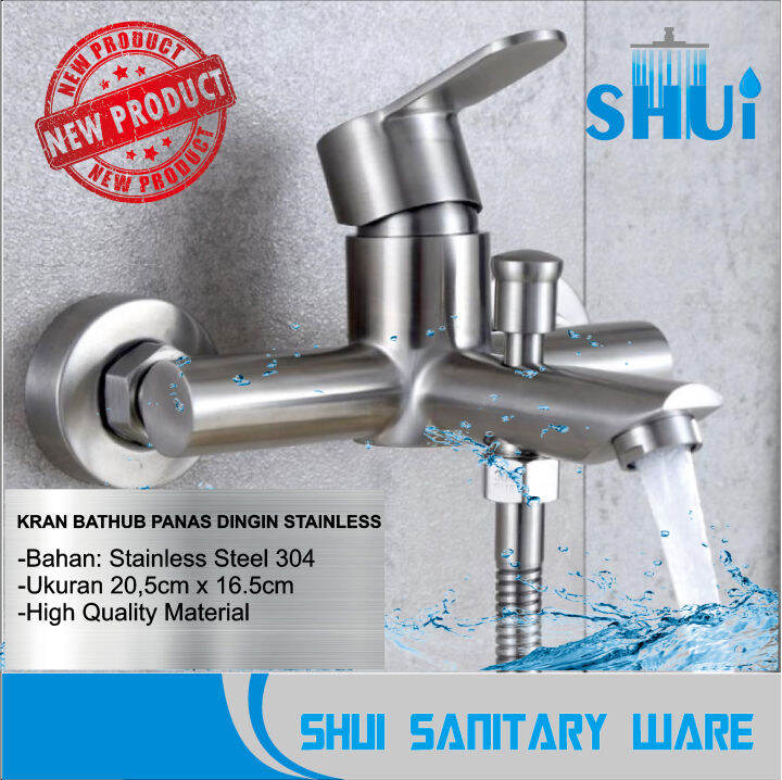 Kran Bathtub PANAS DINGIN Stainless Sus304 bisa pilih kran doang atau 1 ...