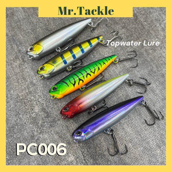 【MR.T】 Pencil Top water Lure 6.6cm/6g Umpan Gewang Terapung Casting ...