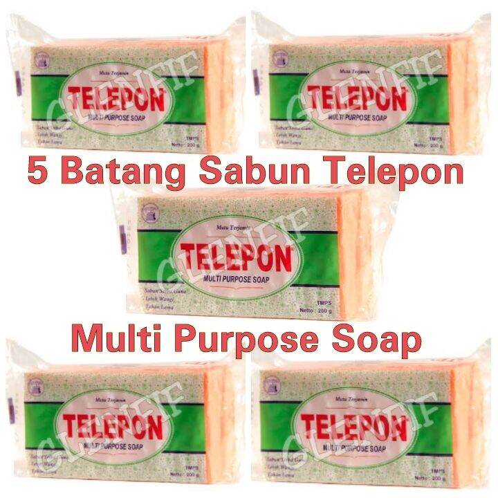 GLENFIF 5 Batang Sabun Telepon Multi Purpose Soap Warna Orange khas ...