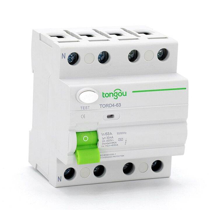 4P 40A 30mA 100mA 300mA 6KA RCCB RCD 230V Electromechanic Residual ...
