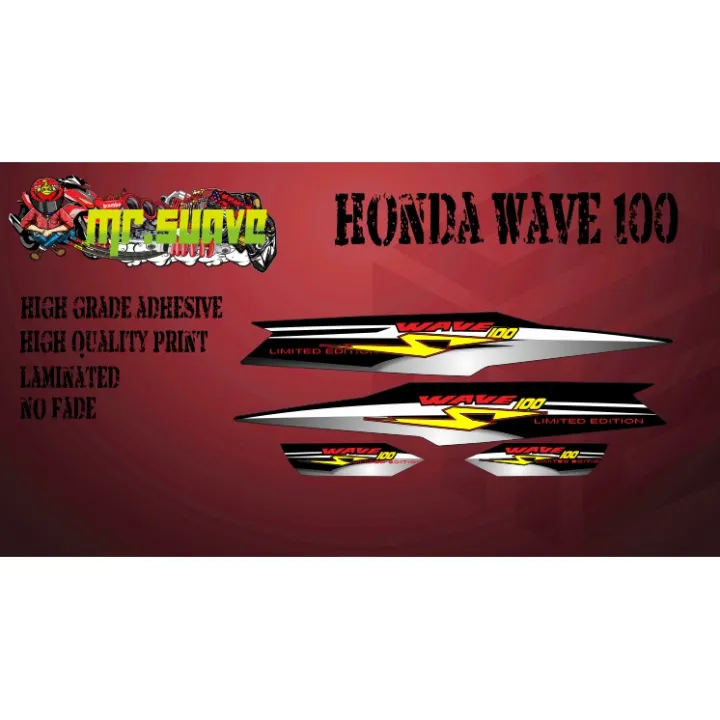 Factory direct sales Honda Wave 100 Decals Set | Lazada PH
