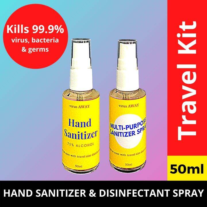 Hygiene Travel Kit Hand Sanitizer & Multi Surface Sanitizer Spray | Lazada