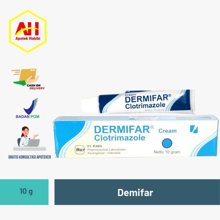 Dermifar Dermivar Dermipar krim Cream 10 gr 10gr Krim gatal jamur Obat ...