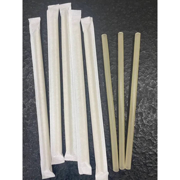 NATURAL COLOR DISCOUNT Edible Straw PH Sustainable Soda Straw, Frappe ...