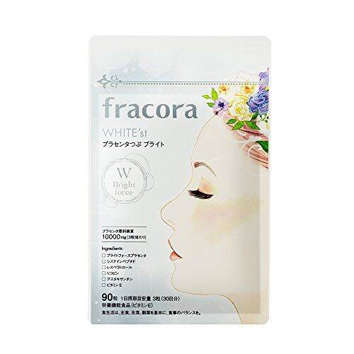 Japan fracora Placenta Supplement White Test Placenta Grain Bright 90 ...