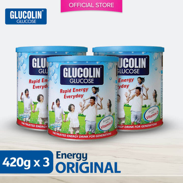 Glucolin Original Glucose Energy Drink 420g 3 packs | Lazada
