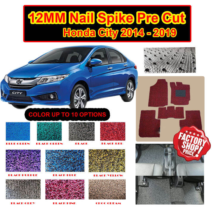 Honda City 2014 - 2019 OEM Nail Spike 12mm+- Precut Car Carpet Karpet ...