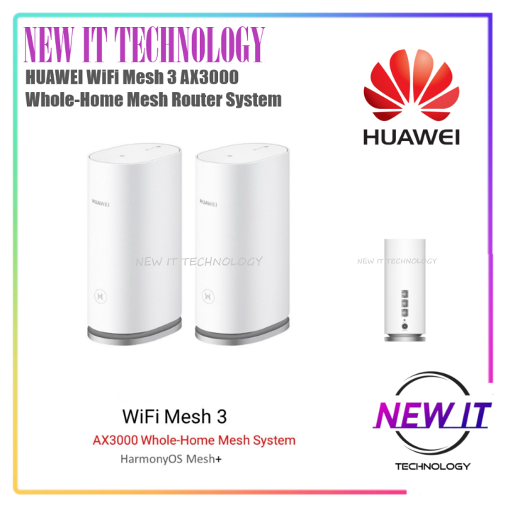 HUAWEI WiFi Mesh 3 AX3000 (2 PACK) Wifi 6,Whole-Home Mesh Router,HarmonyOS Mesh+,One-Touch ...