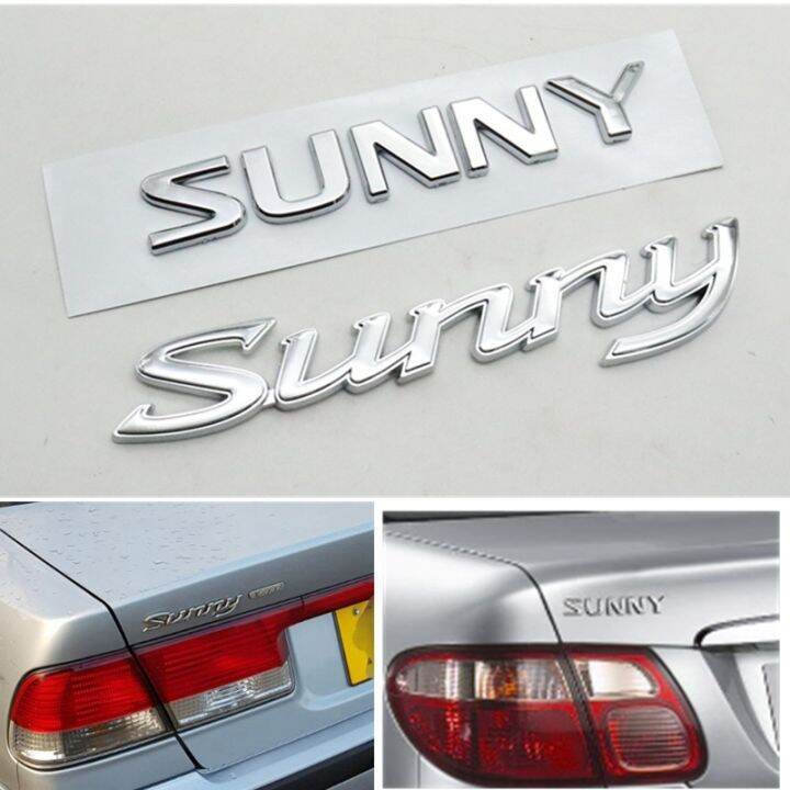 Fashion ABS SUNNY Logo Car Letter Rear Trunk Decals Emblem Badge ...