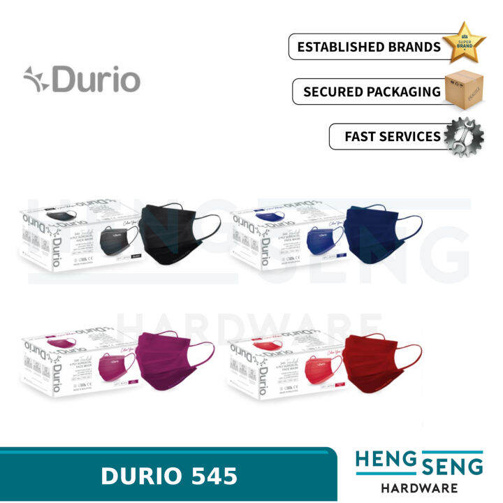DURIO 545 SURGICAL FACE MASK 4 PLY (40PCS/BOX) | Lazada