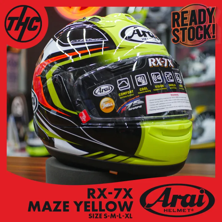 ARAI RX-7X RX7X MAZE YELLOW | Lazada Indonesia