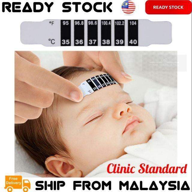 Forehead Strip Thermometer Sticker Safe Infant Kids Baby Head ...