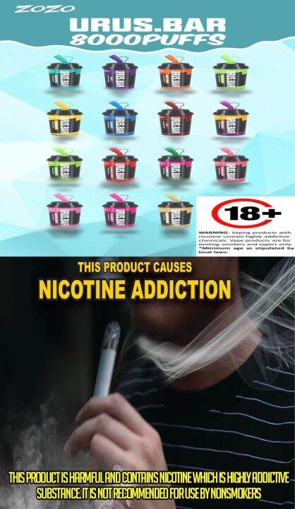 Zozo Urus Bar Up To 8000 Puffs Legit Pod 8k Puffs 3% | Lazada PH