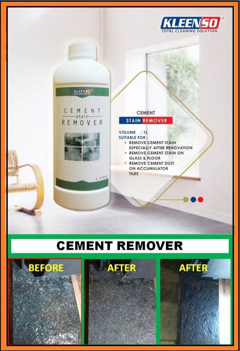 YLK Kleenso Cement Stain Remover 1L CEMENT REMOVE TILE MOSAIC FLOOR ...