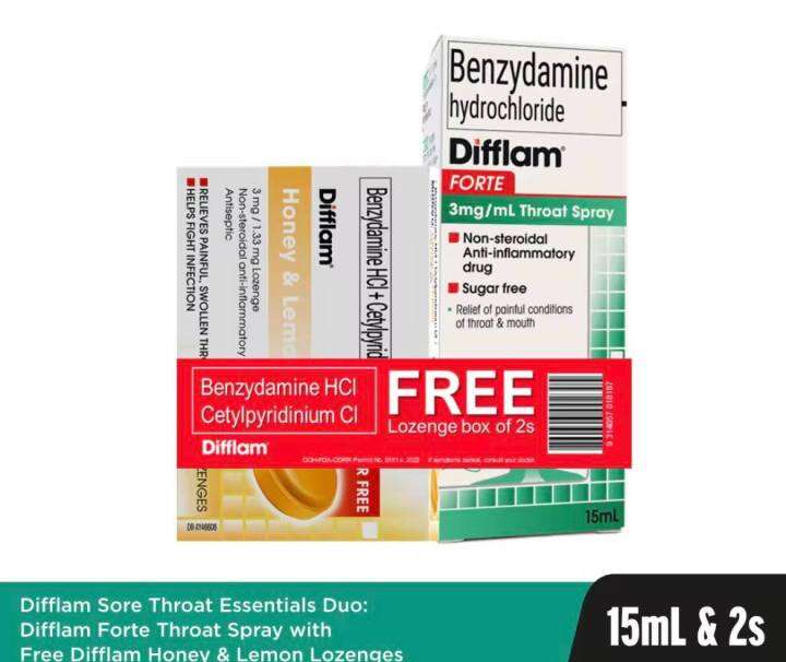 Difflam Sore Throat Spray with Free Lozenges 2's | Lazada PH