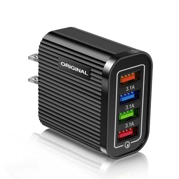 BL® 48W QC 3.0 4 USB Ports EU/US Plug Fast Charging Phone Quick Charger ...