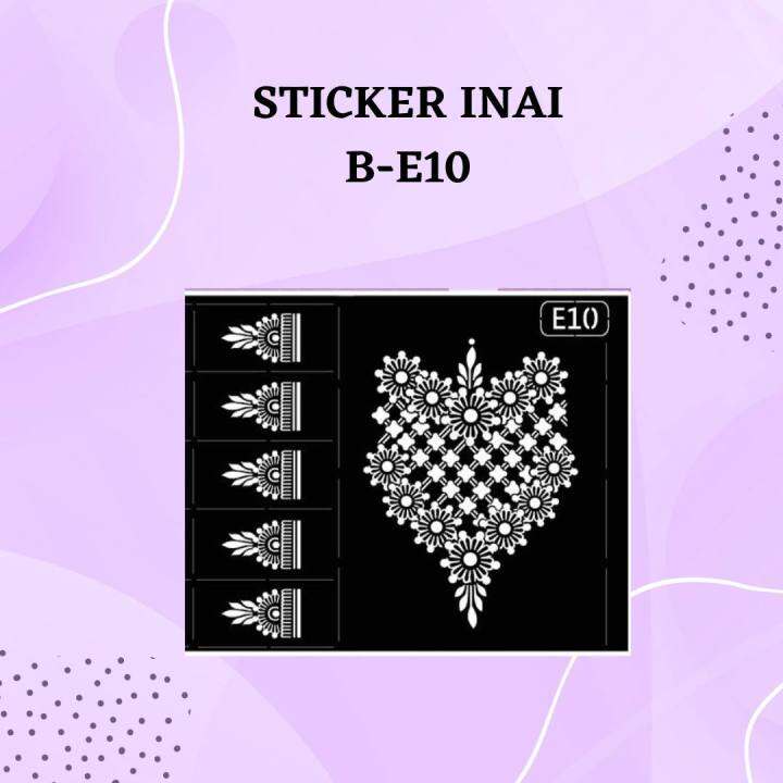 Sticker Corak Inai / Henna Stencil / Sticker Henna / Mehndi Stencil New ...