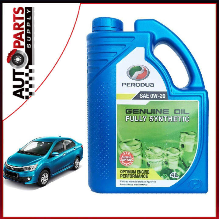 PERODUA BEZZA 0W20 FULLY SYNTHETIC ENGINE OIL 4 LITER BEZZA GENUINE ...