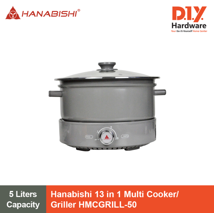 Hanabishi Original 13 in 1 Multi-Cooker / Griller HMCGRILL50 HMCGRILL ...
